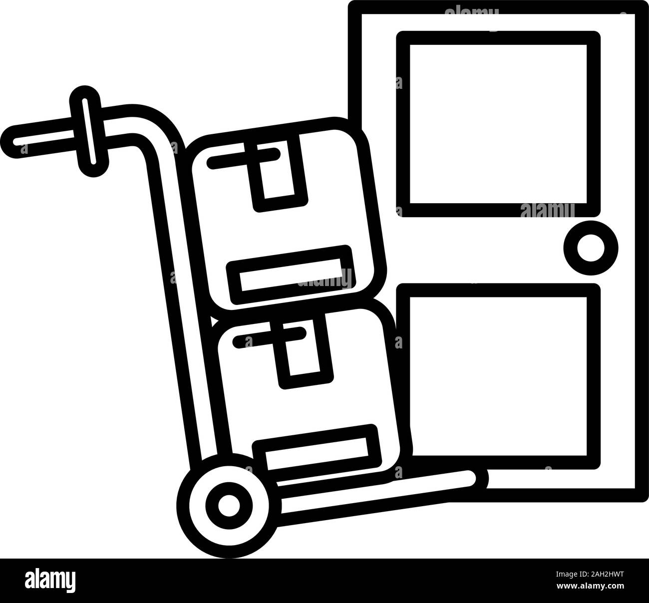 Cardboard with wheels Stock Vector Images - Alamy