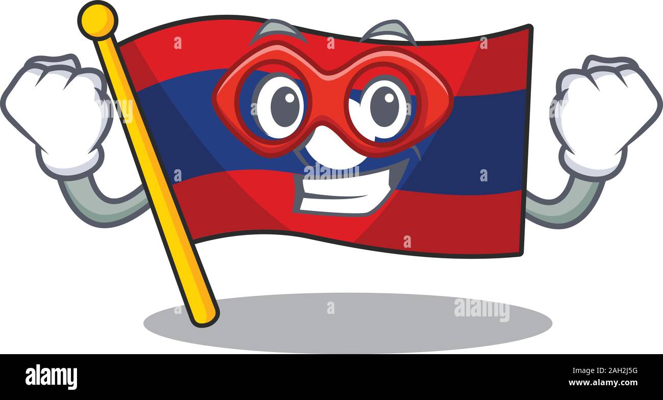 A picture of flag laos Scroll dressed as a Super hero Stock Vector ...