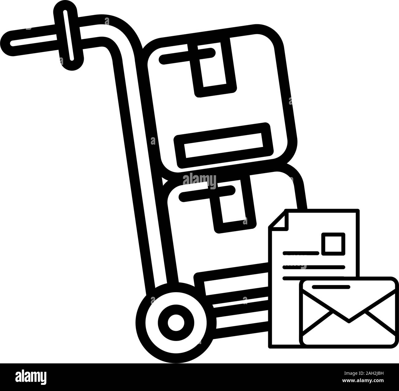 Cardboard with wheels Stock Vector Images - Alamy