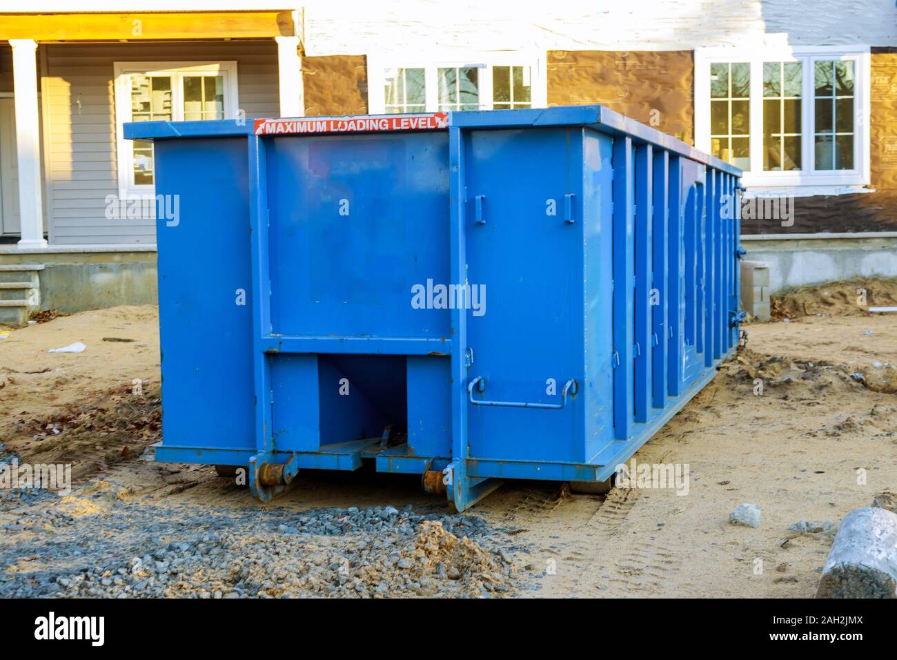 Recycling container trash dumpsters being full with garbage container ...
