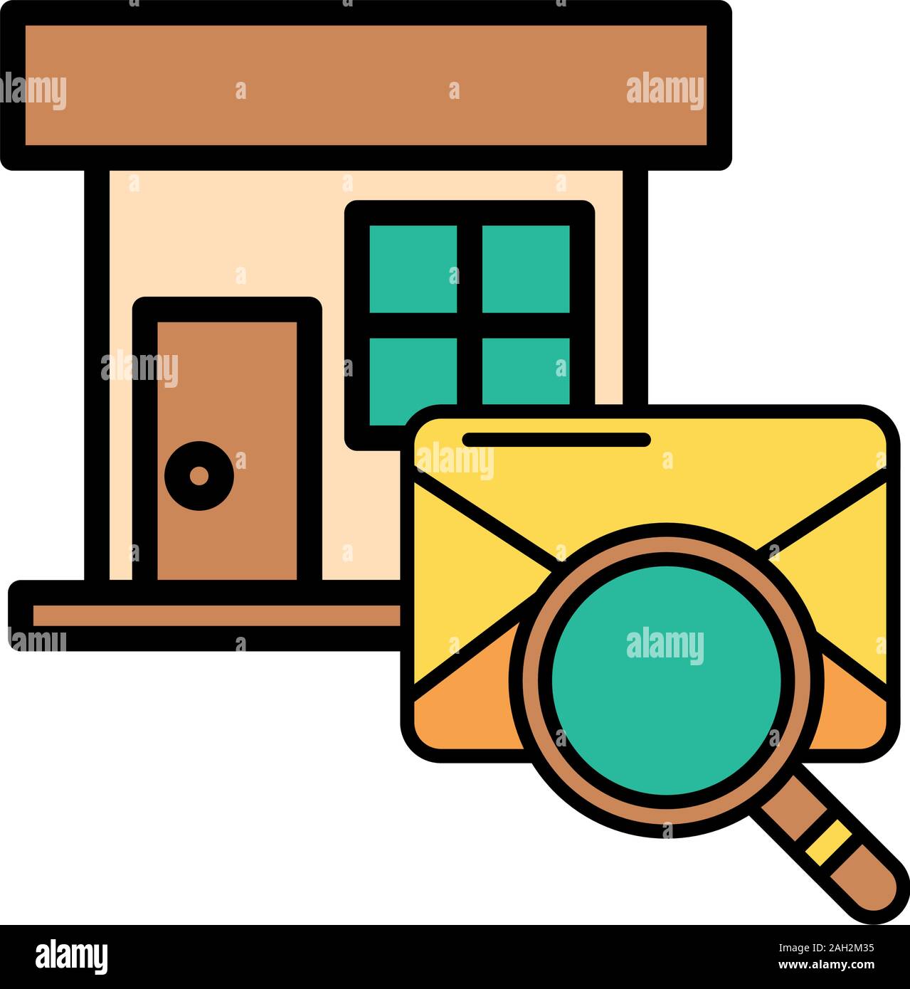 building office postal service icon Stock Vector Image & Art - Alamy