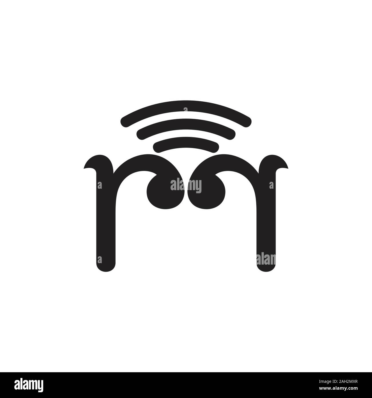 letter rm signal radio design symbol vector Stock Vector Image & Art ...