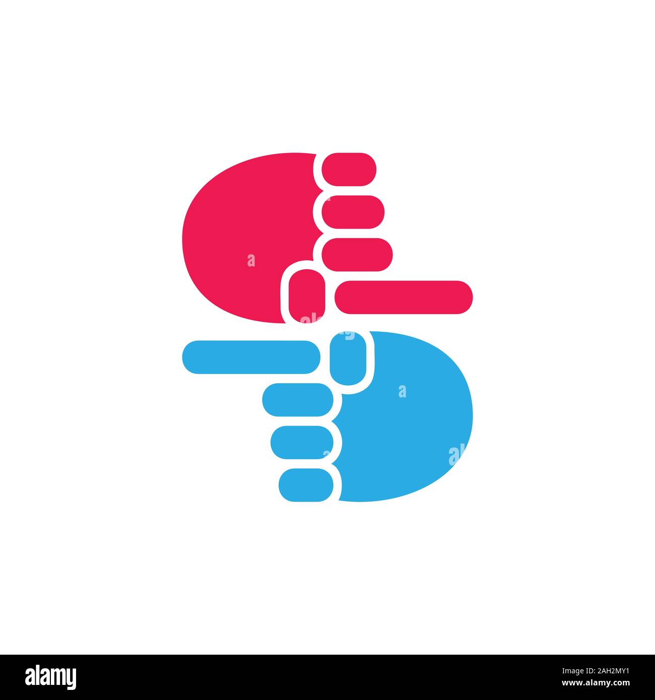 pointing arrow here simple geometric hand symbol vector Stock Vector ...