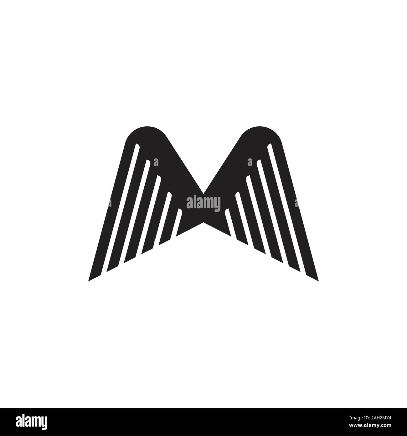 wings stripes geometric letter logo vector Stock Vector Image & Art - Alamy