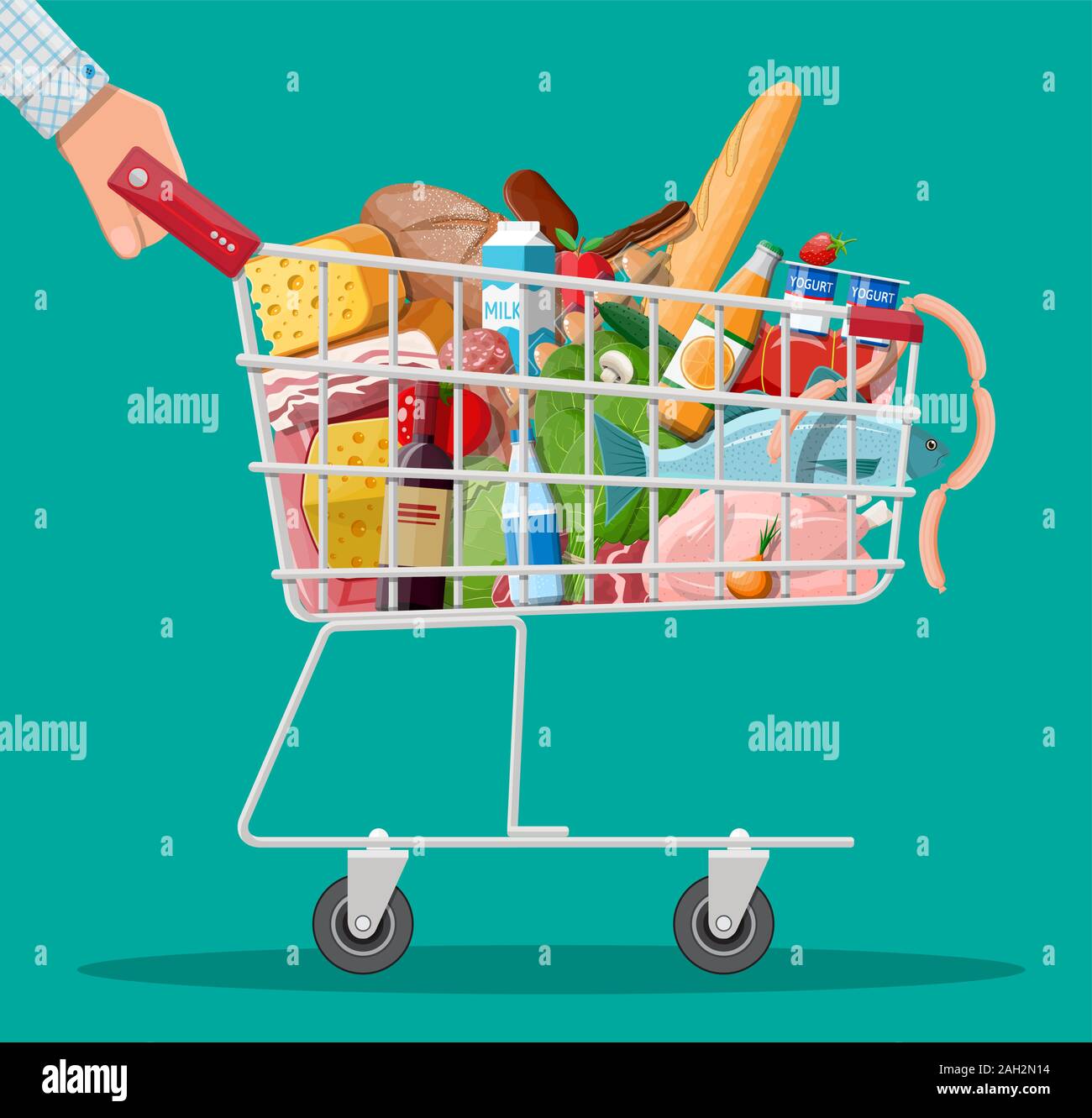 Fresh seafood fish products Stock Vector Images - Alamy