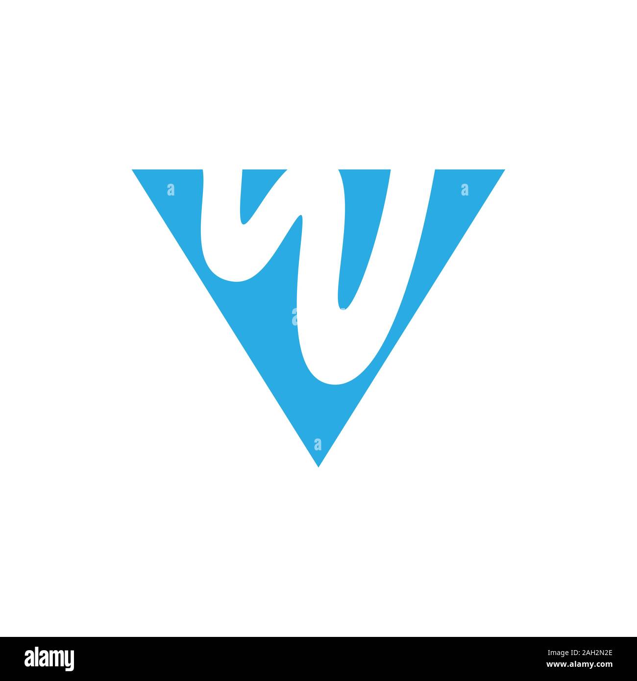 letter w triangle curves logo vector Stock Vector Image & Art - Alamy