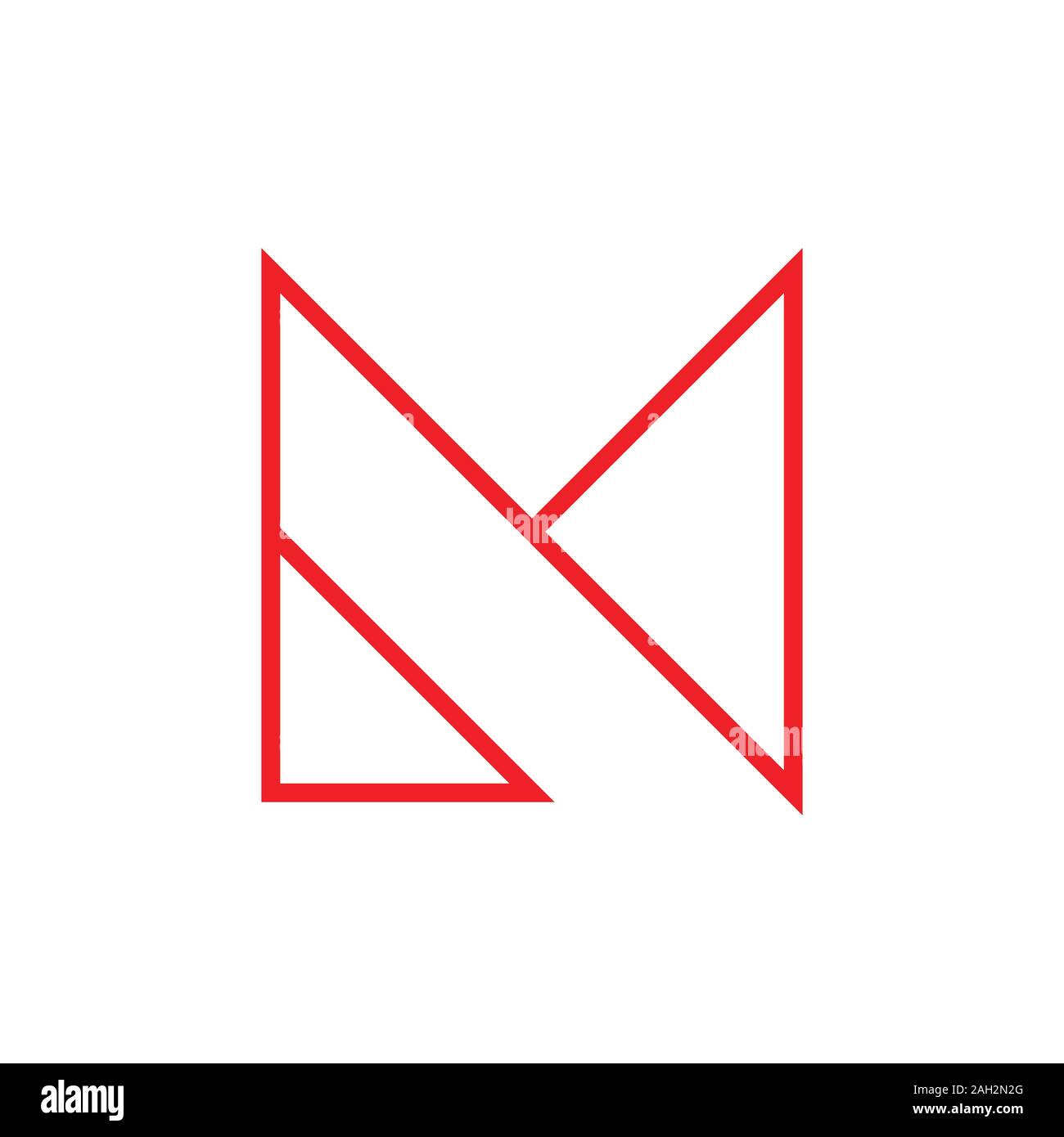 letter m triangle linear logo vector Stock Vector Image & Art - Alamy