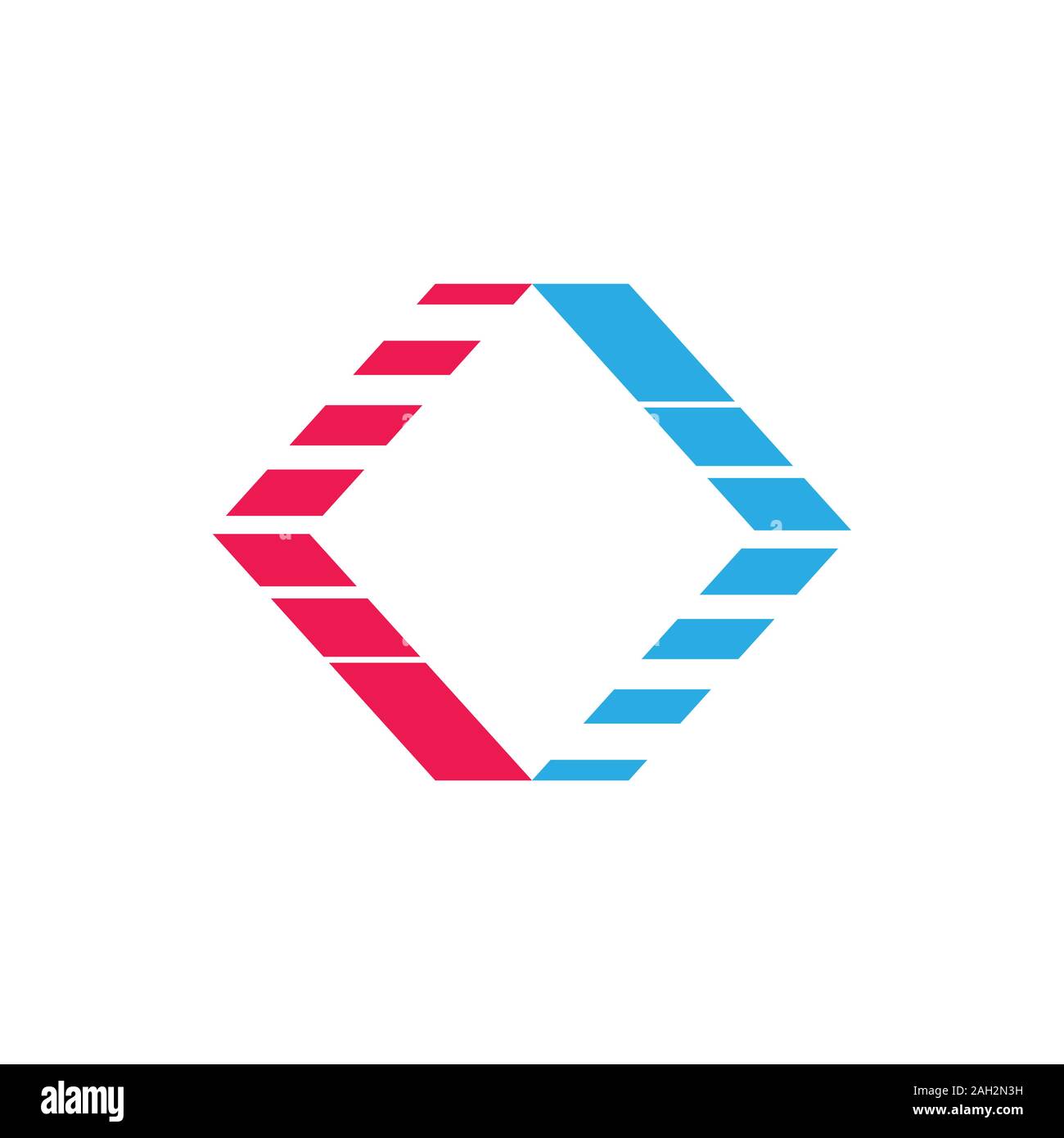 stripes motion arrow geometric frame logo vector Stock Vector Image ...