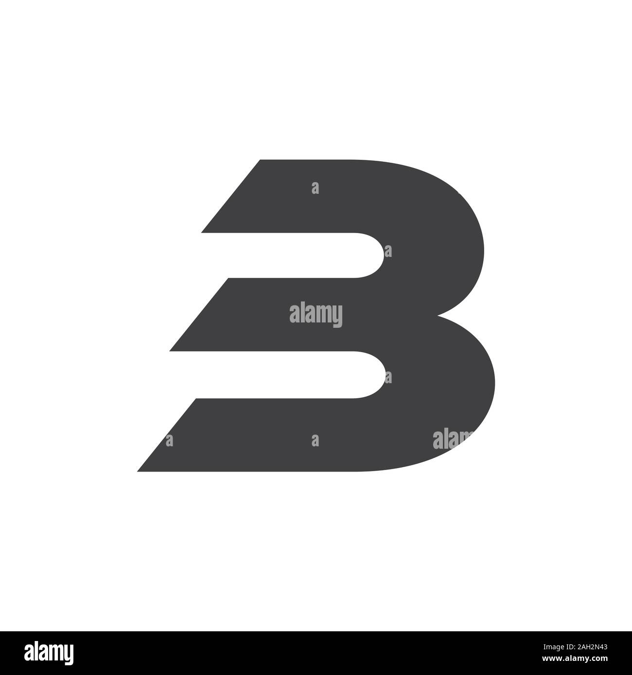 letter 3b simple geometric logo vector Stock Vector Image & Art - Alamy