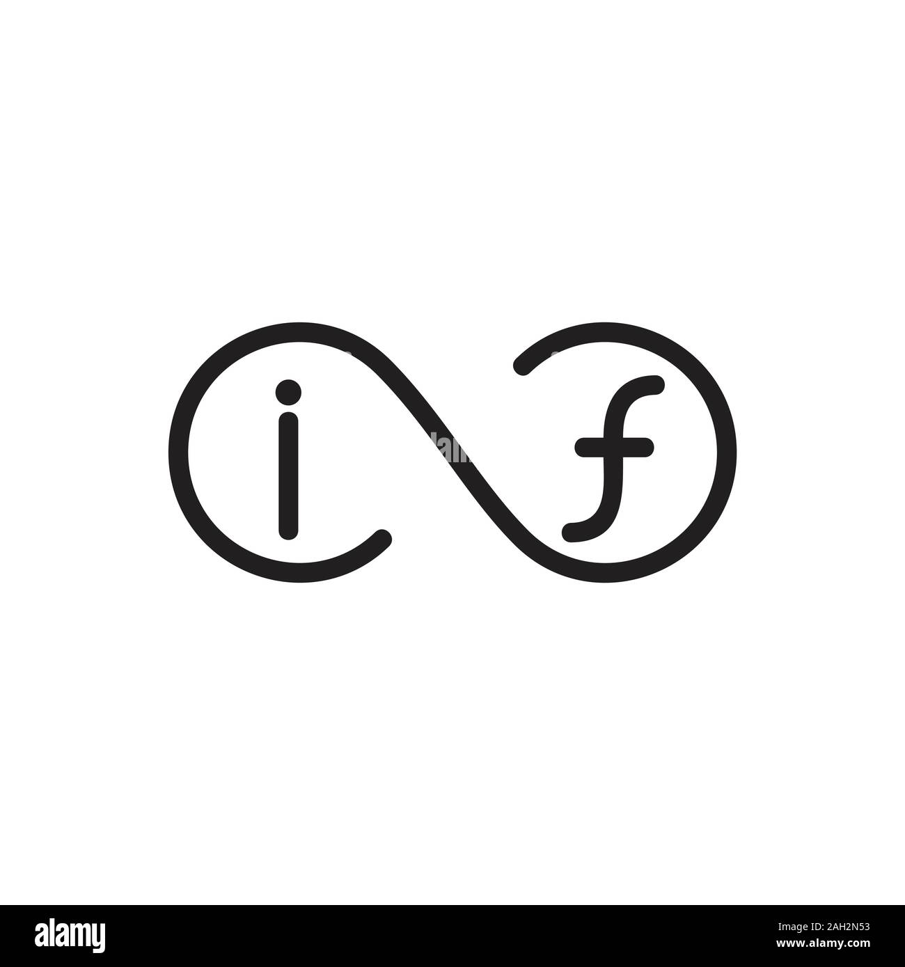 loop infinity line logo vector Stock Vector Image & Art - Alamy