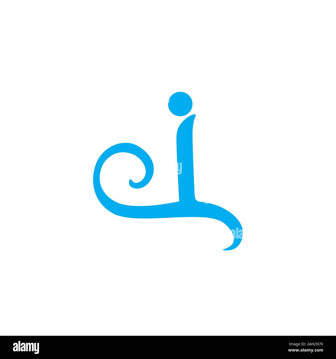 letter j blue wavy shape logo vector Stock Vector Image & Art - Alamy