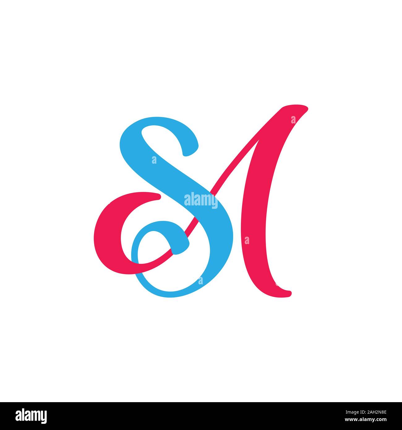 letter sm colorful linked curves logo vector Stock Vector Image & Art ...