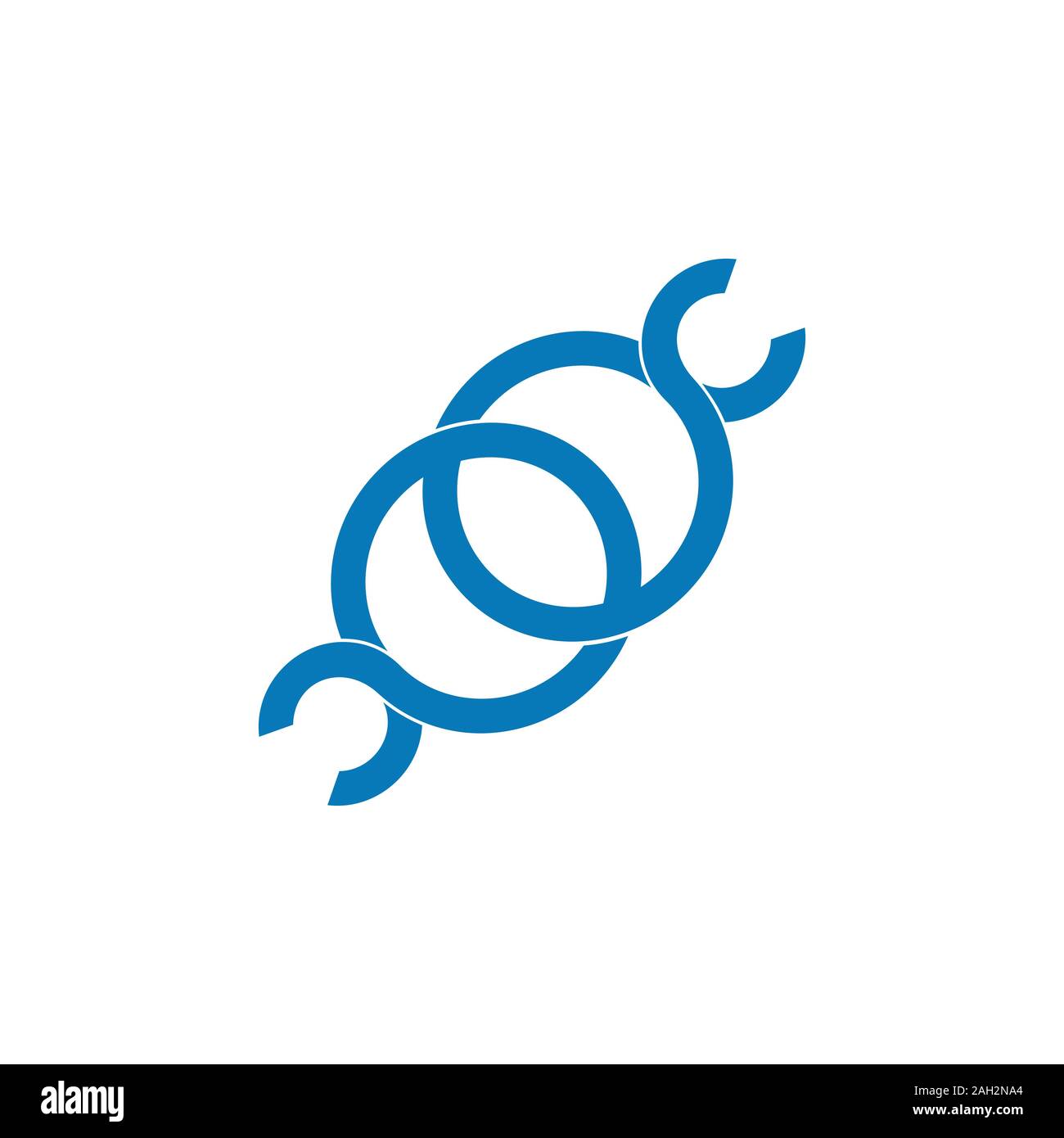 linked circle overlapping logo vector Stock Vector Image & Art - Alamy