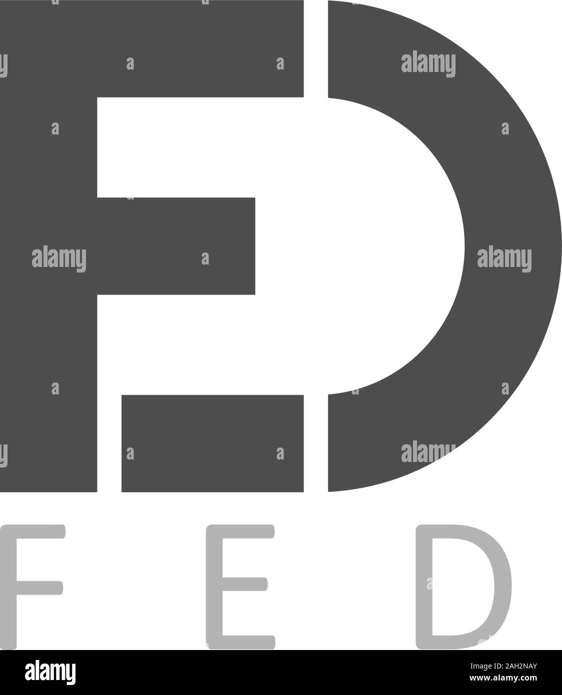 letter fed simple geometric logo vector Stock Vector Image & Art - Alamy