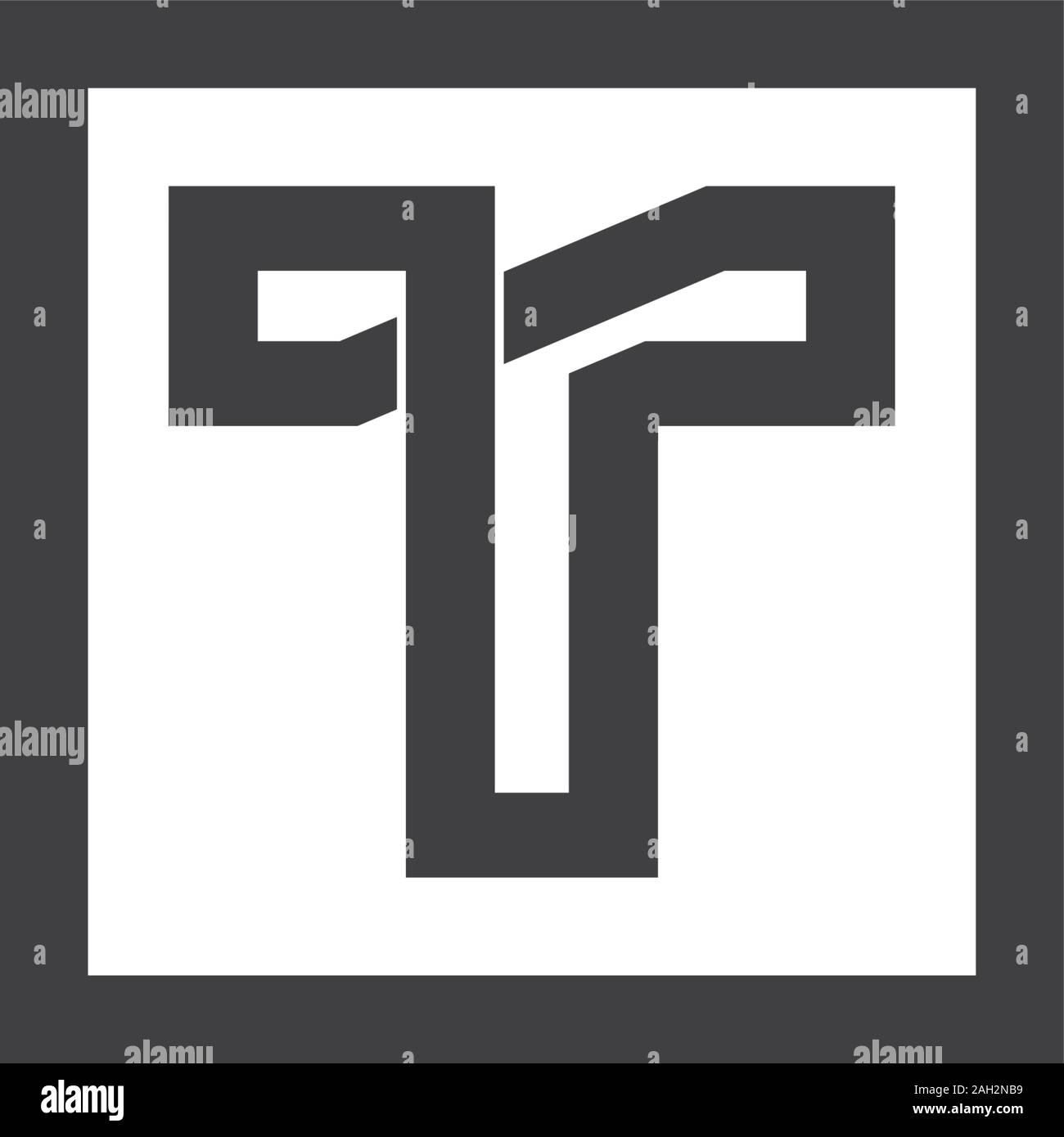 letter t infinity line square logo vector Stock Vector Image & Art - Alamy