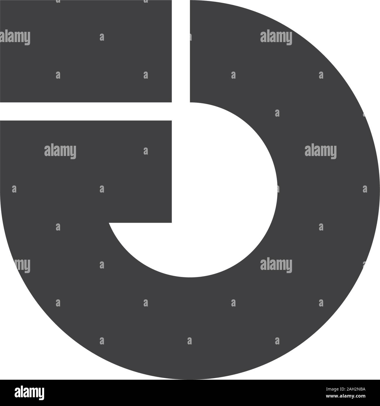 letter f circle geometric logo vector Stock Vector Image & Art - Alamy