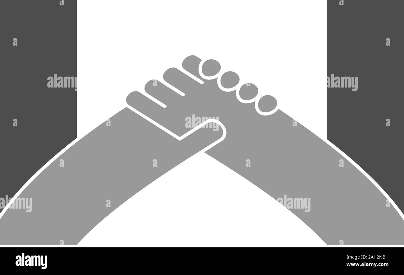 letter w holding hand strong team design vector Stock Vector Image ...
