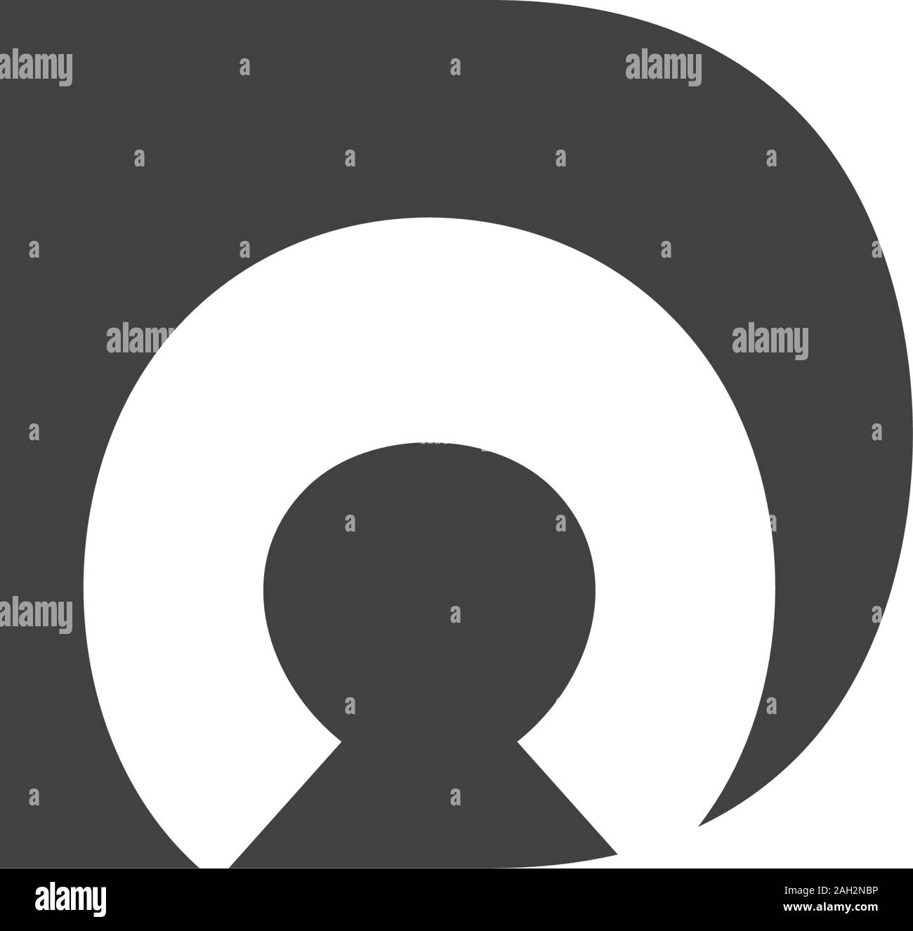 abstract letter d key hole symbol logo vector Stock Vector Image & Art ...