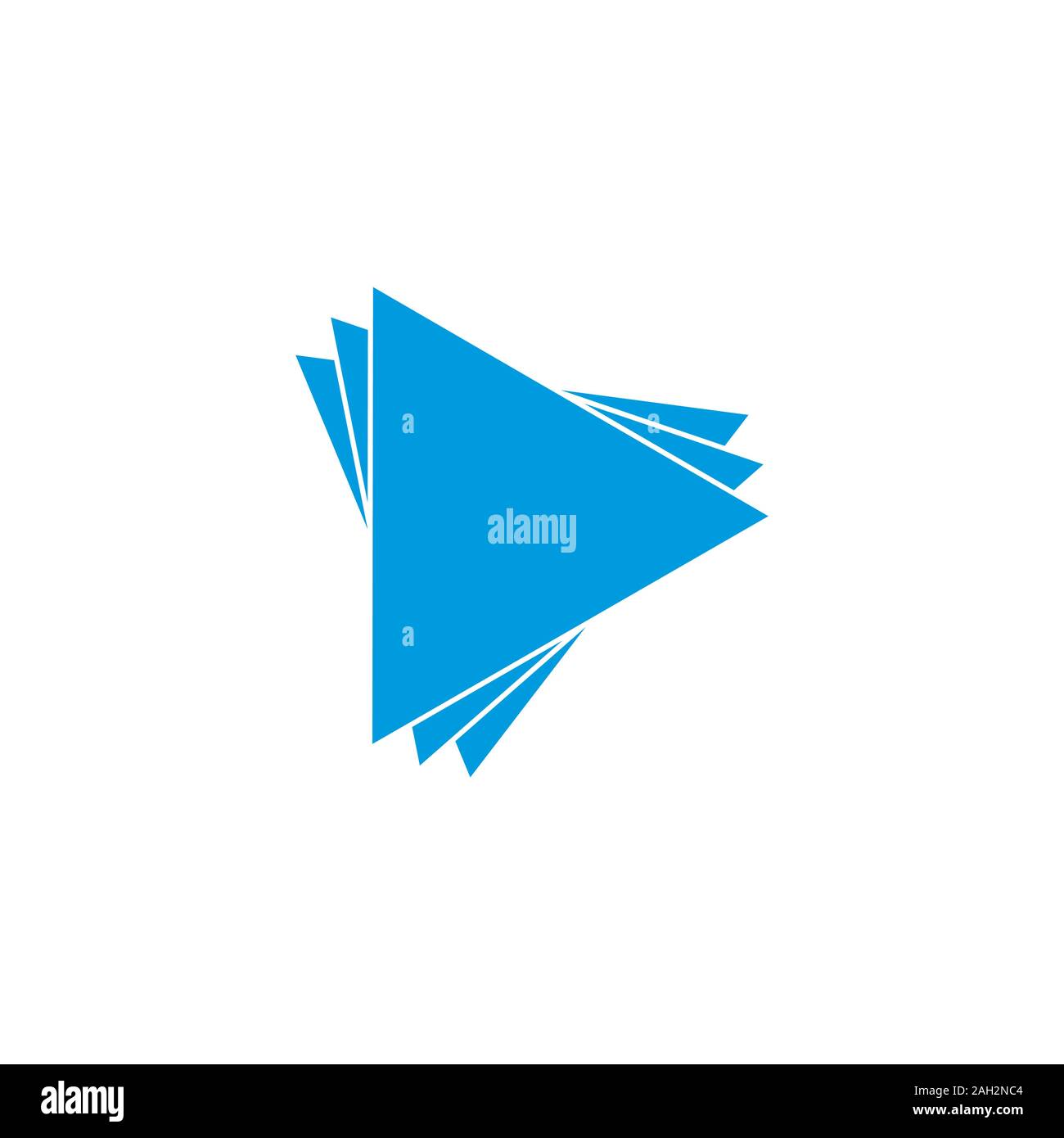 Blue white triangle minimal Cut Out Stock Images & Pictures - Alamy