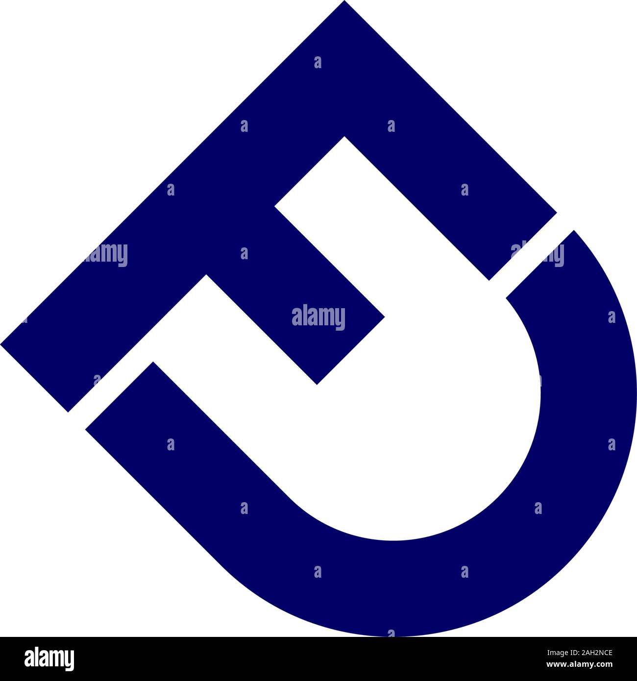 letter fu simple geometric logo vector Stock Vector Image & Art - Alamy