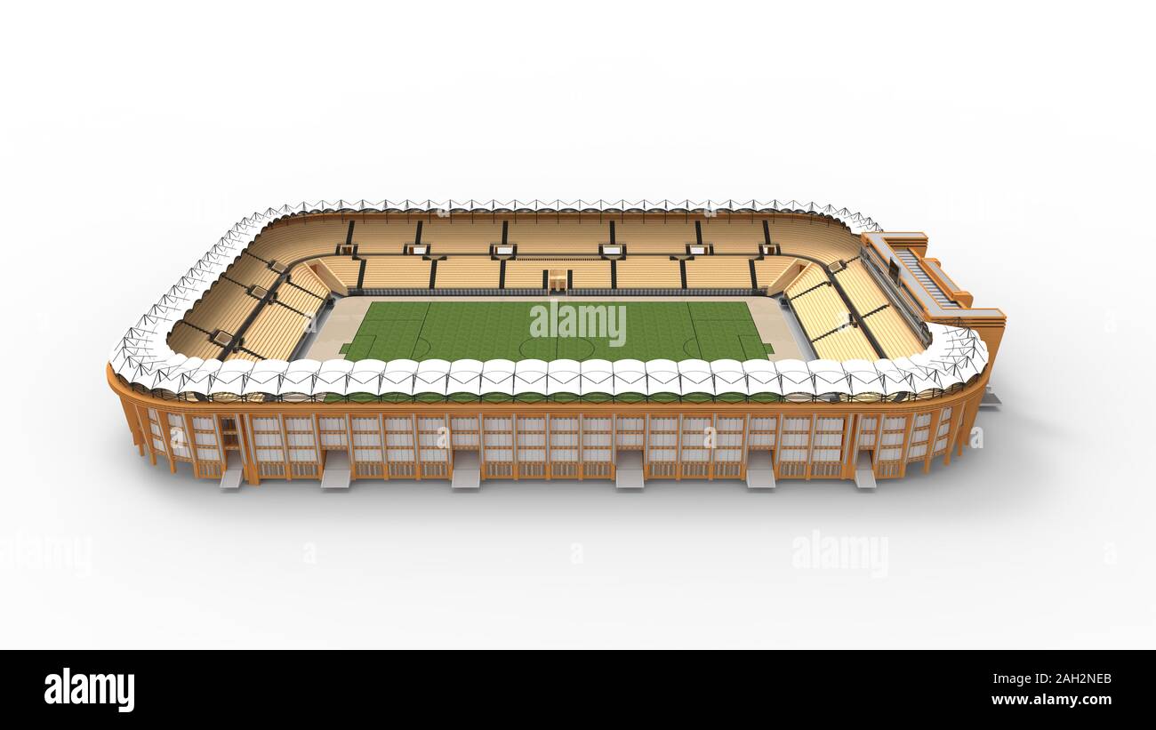 Exterior view of a soccer stadium Cut Out Stock Images & Pictures - Alamy