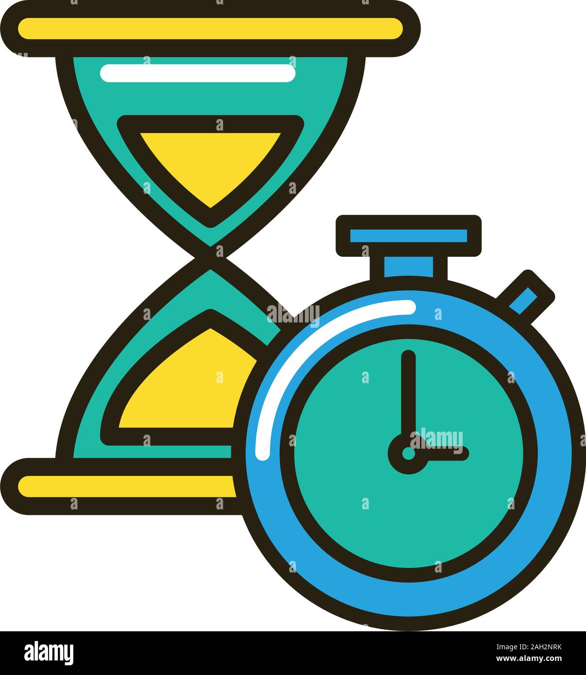 sand hourglass device with chronometer Stock Vector Image & Art - Alamy