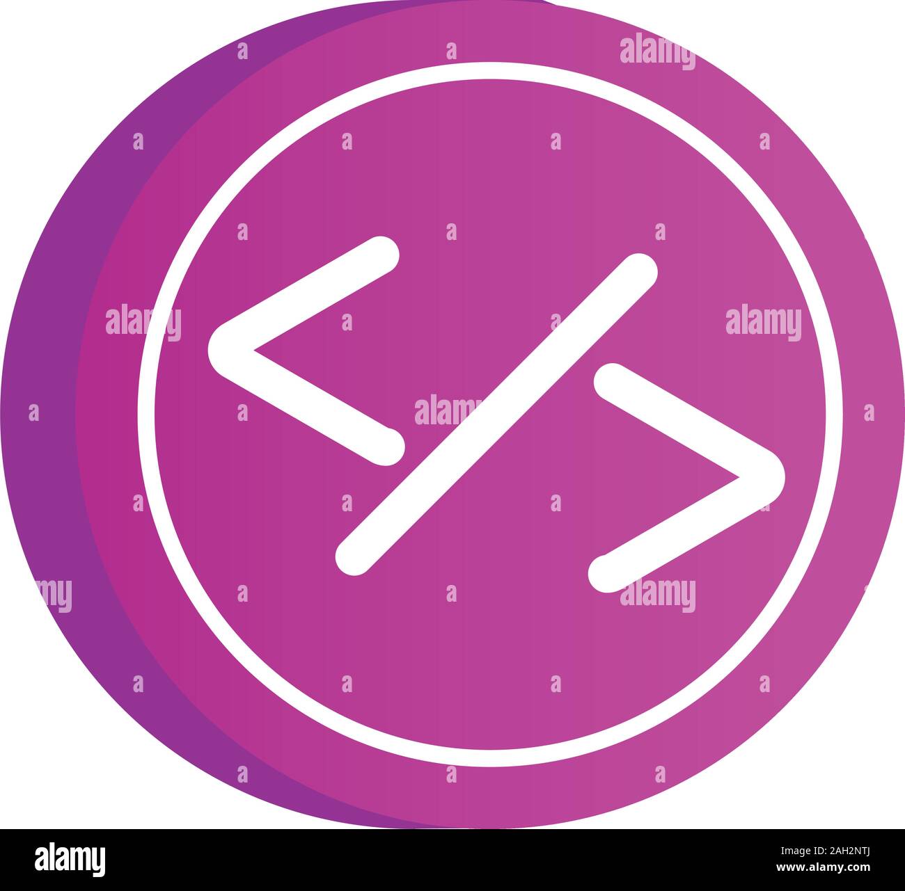 Programming Symbols In Button Icon Stock Vector Image & Art - Alamy