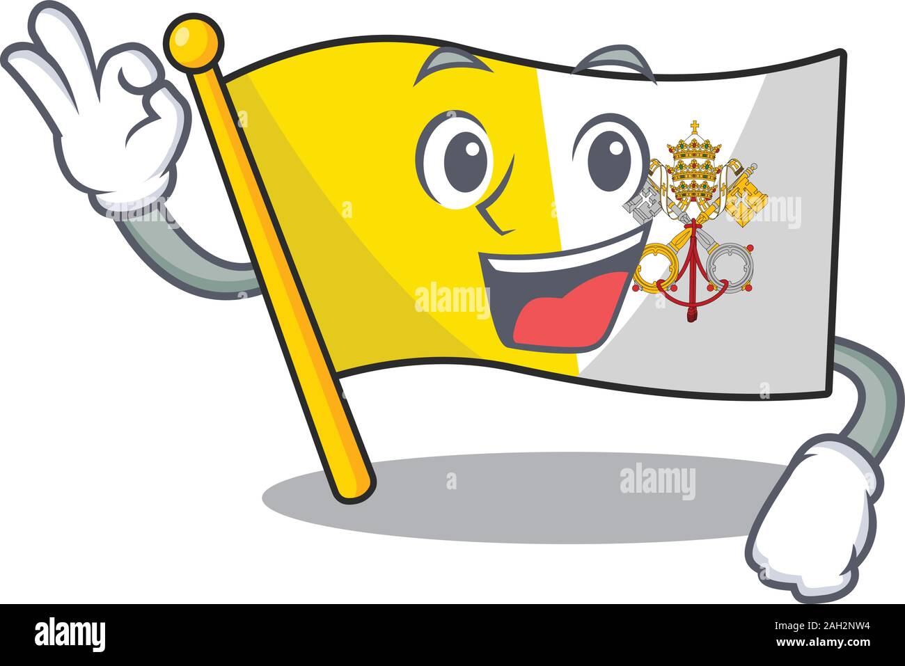Flag vatican city Scroll mascot design making an Okay gesture Stock ...