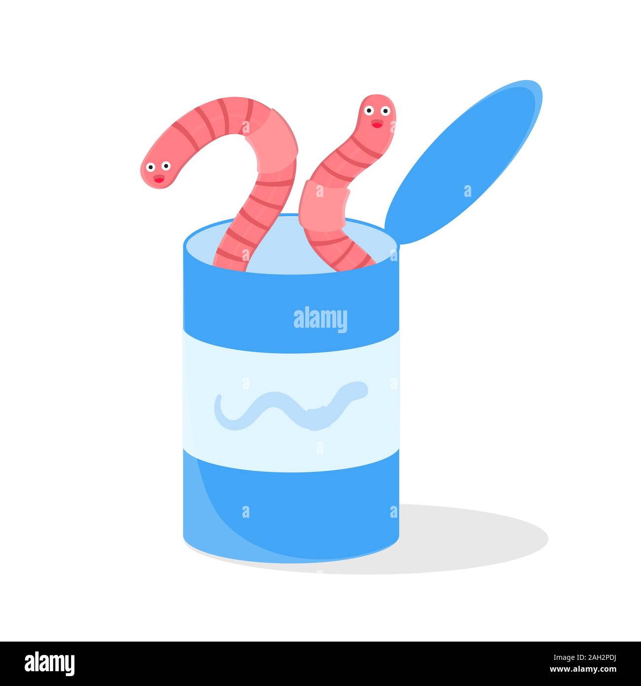 Earthworm cartoon character icon sigh. Worm with face expression ...