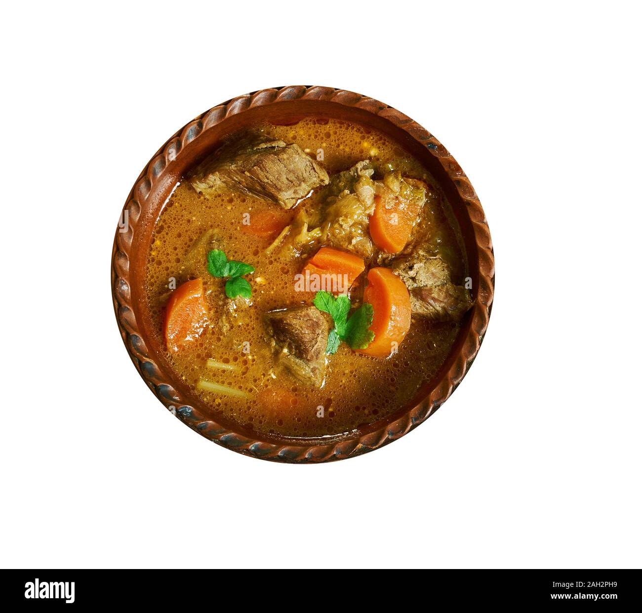 Palmnut soup with goat, Ghanaian cuisine, Traditional assorted African ...