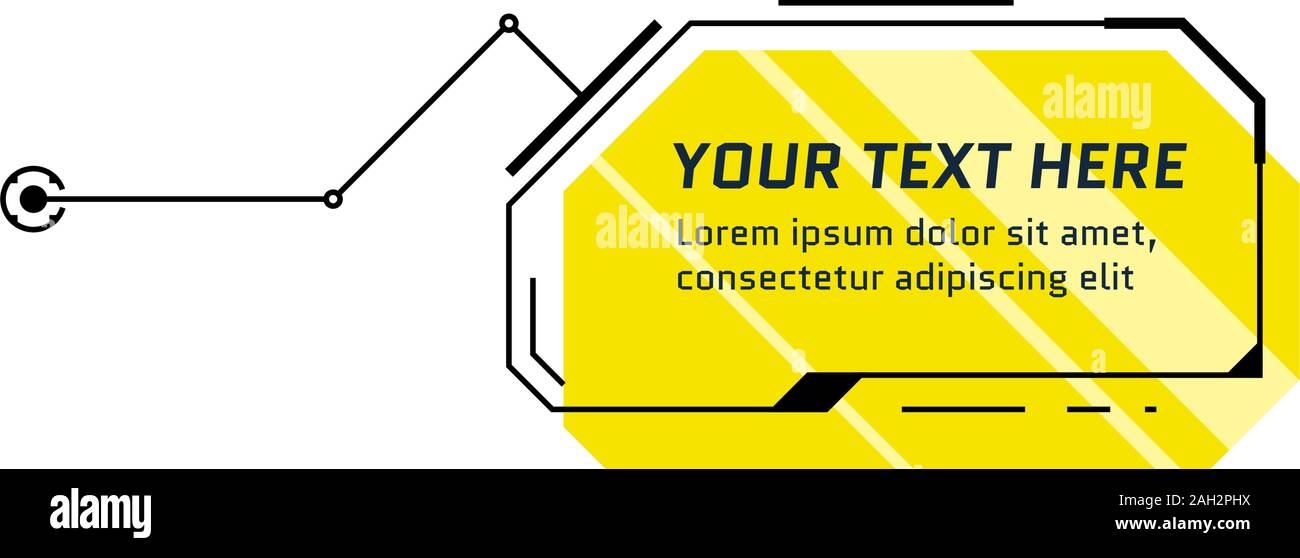 HUD futuristic style yellow callout title. Infographic call out box bar ...