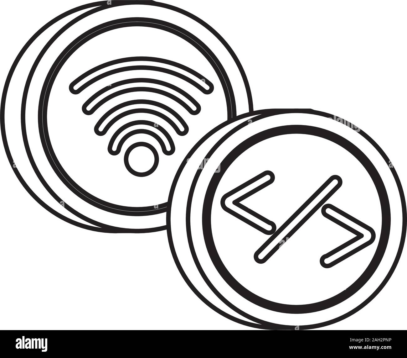 wifi connection signal button icon Stock Vector Image & Art - Alamy
