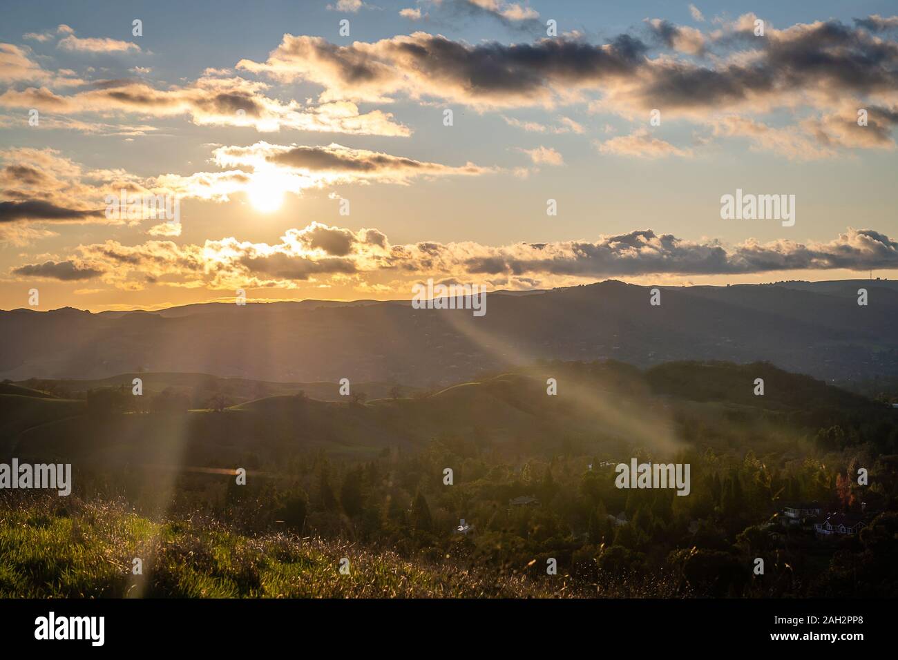 Mount Diablo State Park at Sunset Stock Photo - Alamy