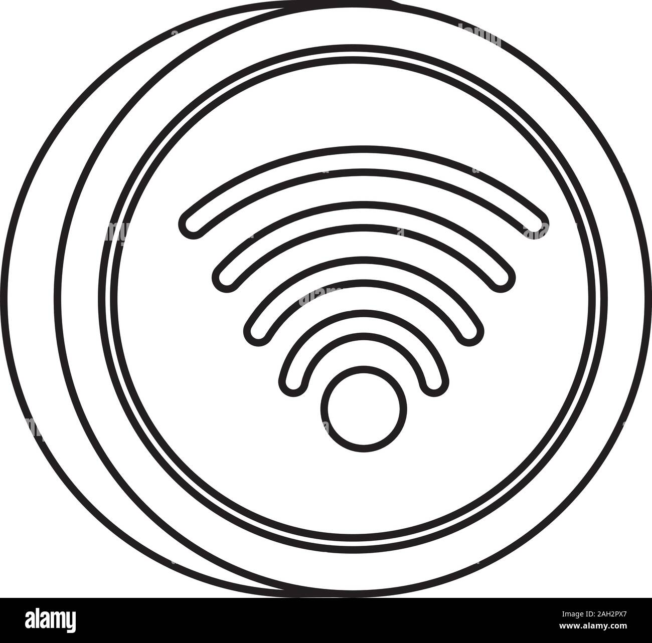 wifi connection signal button icon Stock Vector Image & Art - Alamy