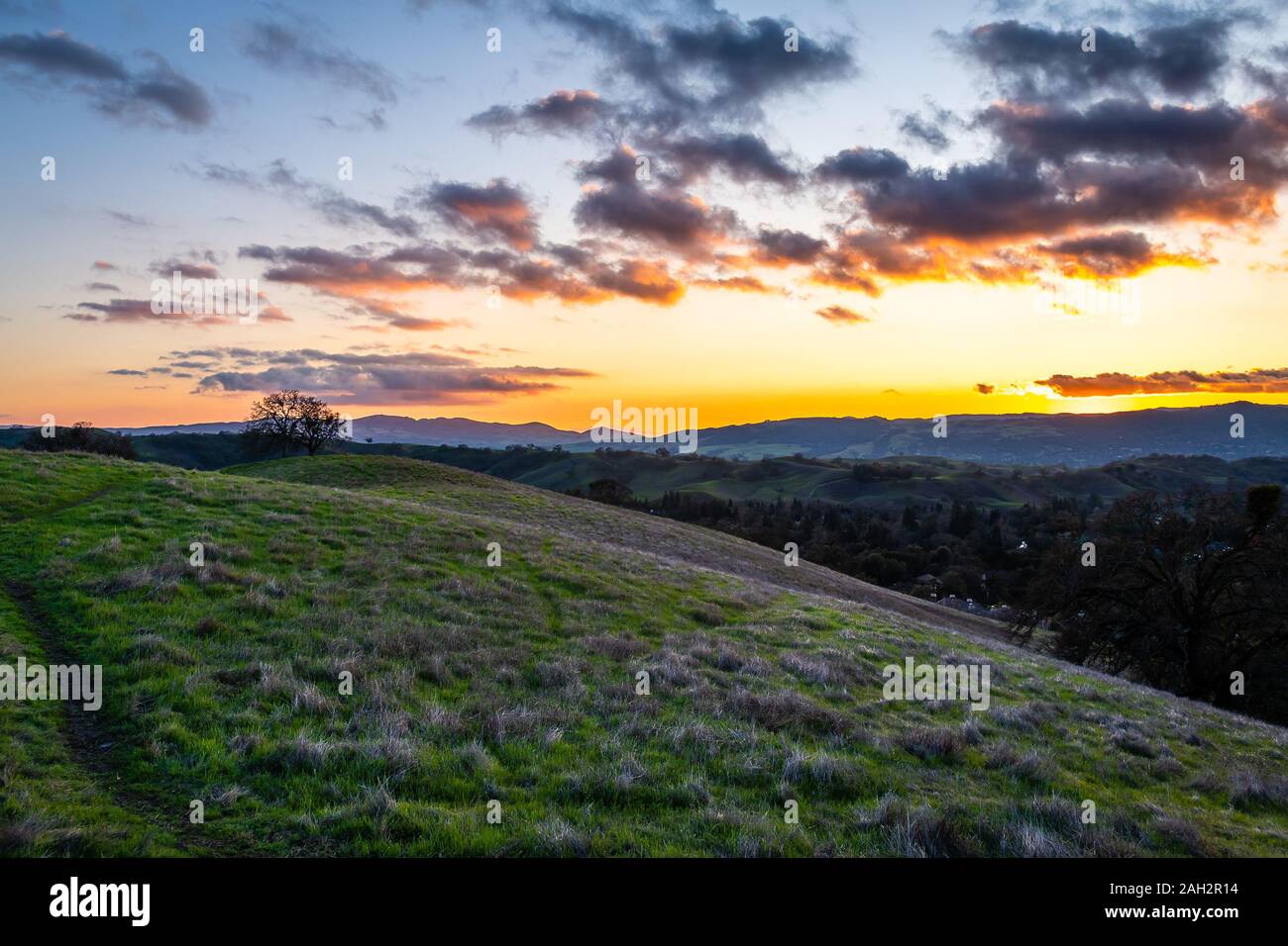 Mount Diablo State Park at Dusk Stock Photo - Alamy