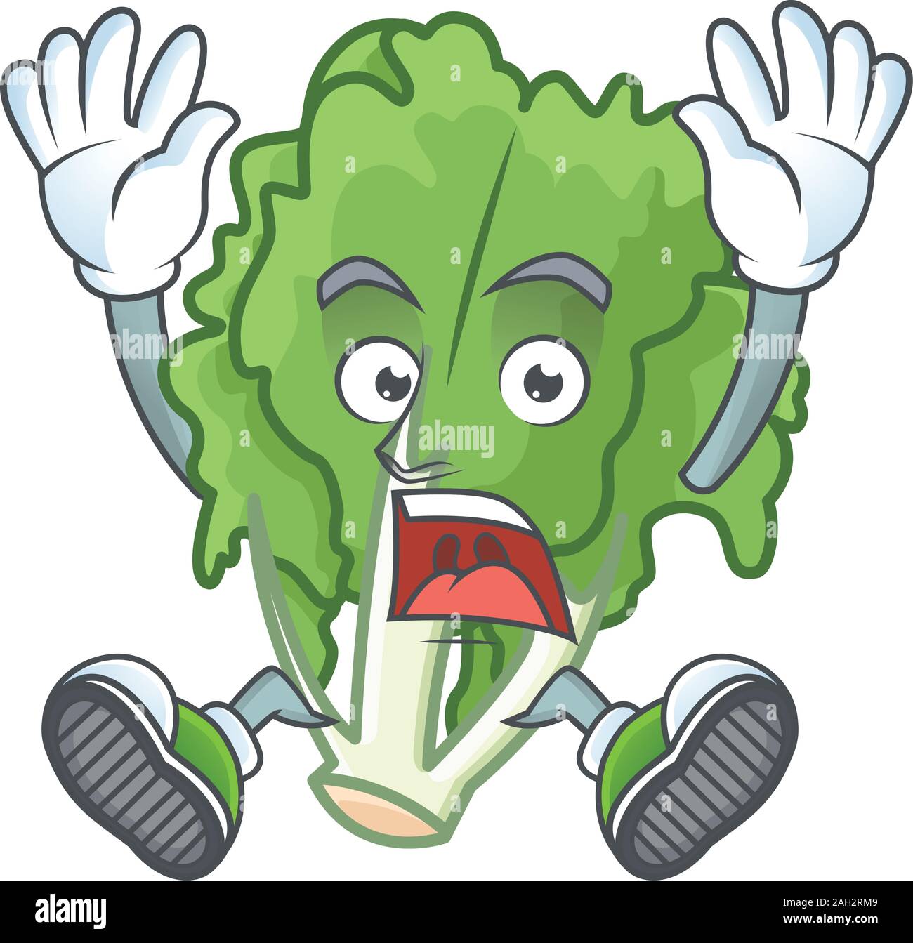 Cartoon character of endive style with shocking gesture Stock Vector ...
