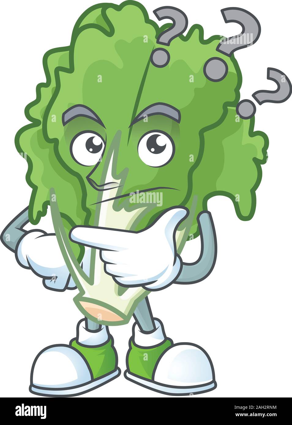 cartoon character of endive with confuse gesture Stock Vector Image ...