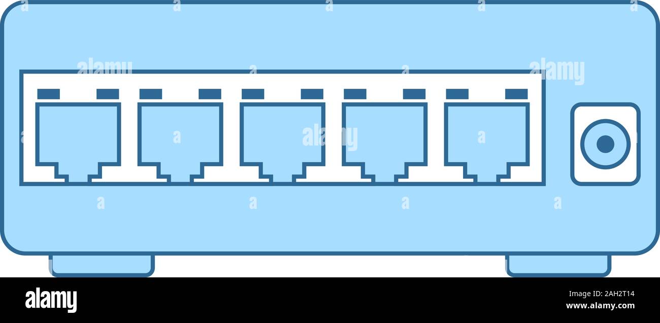 Network Switch Icon Flat