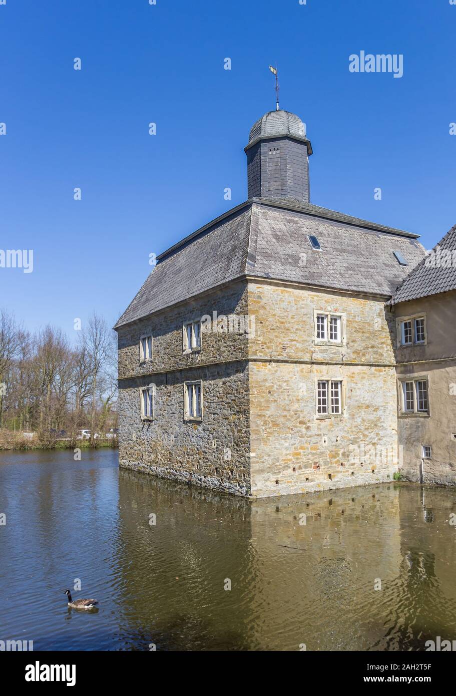 Corner tower of the castle Westerwinkel in Ascheberg, Germany Stock ...