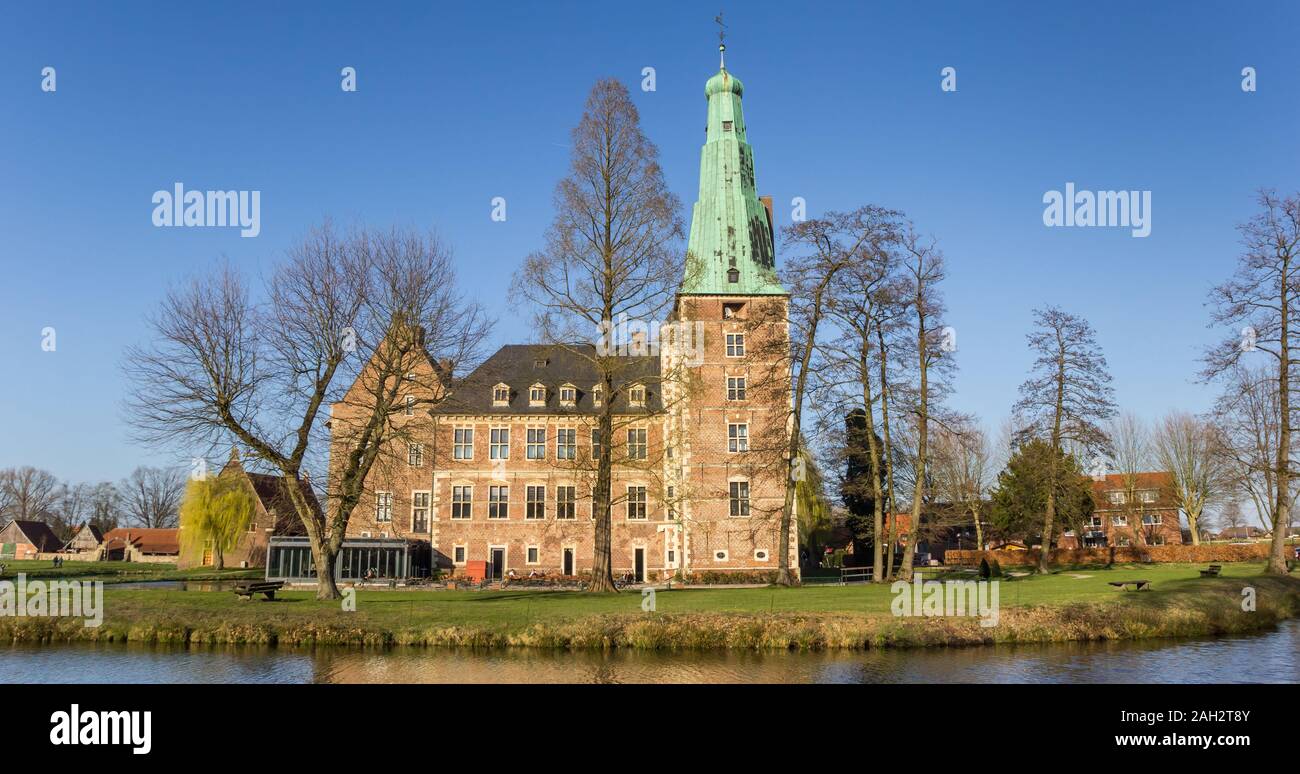 Panorama of the front view of the castle in Raesfeld, Germany Stock ...