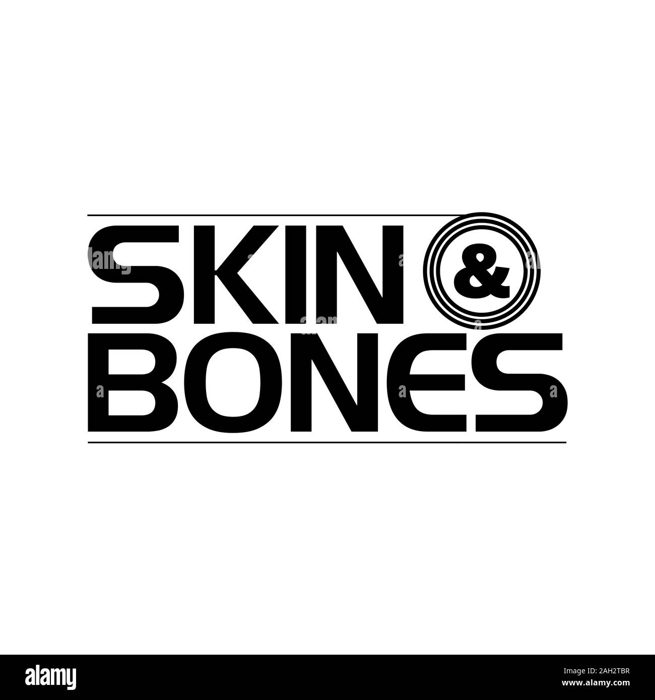 Skin & Bones Logo Concept, T Shirt Design Template Stock Vector Image ...