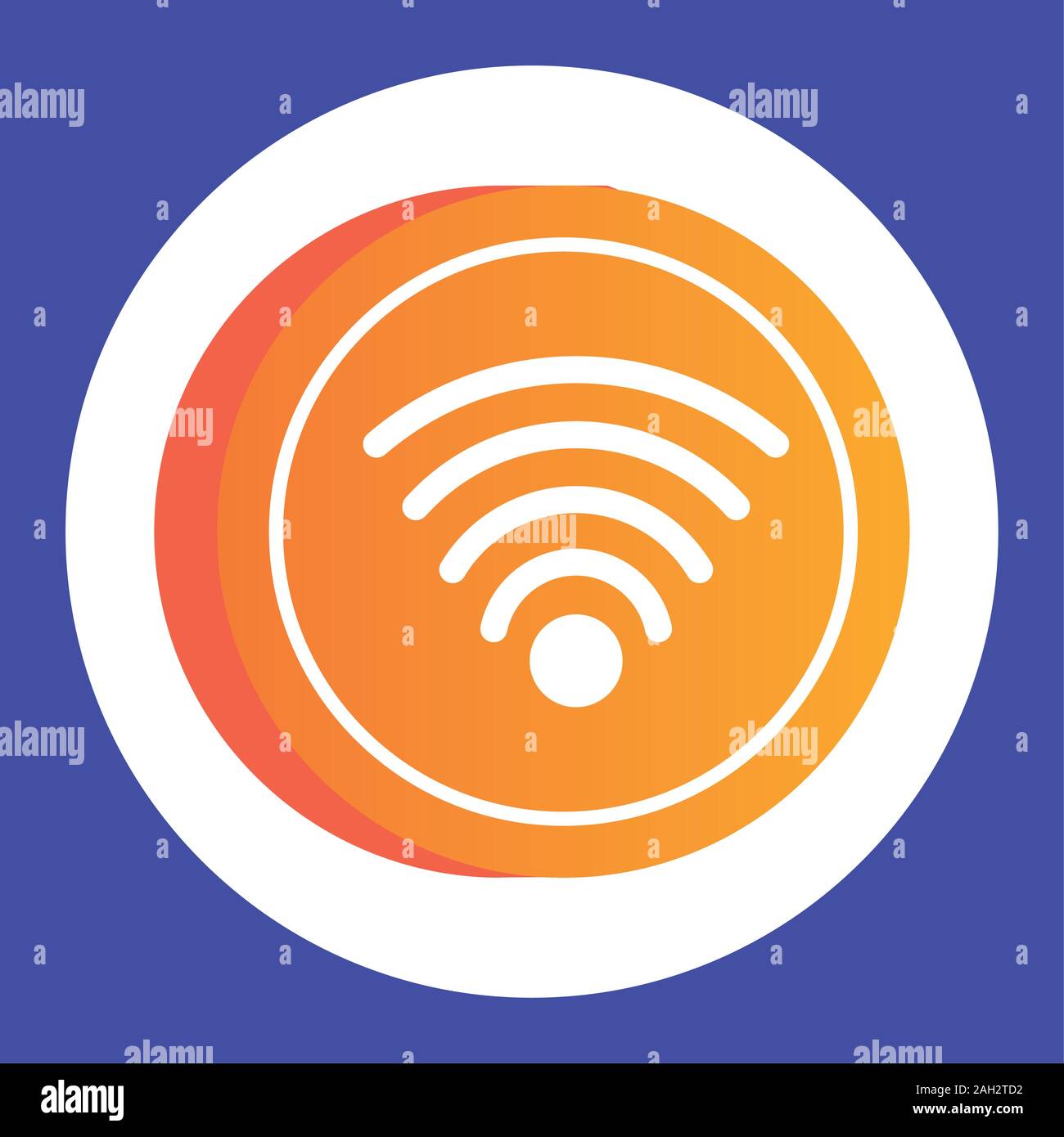 wifi connection signal button icon Stock Vector Image & Art - Alamy