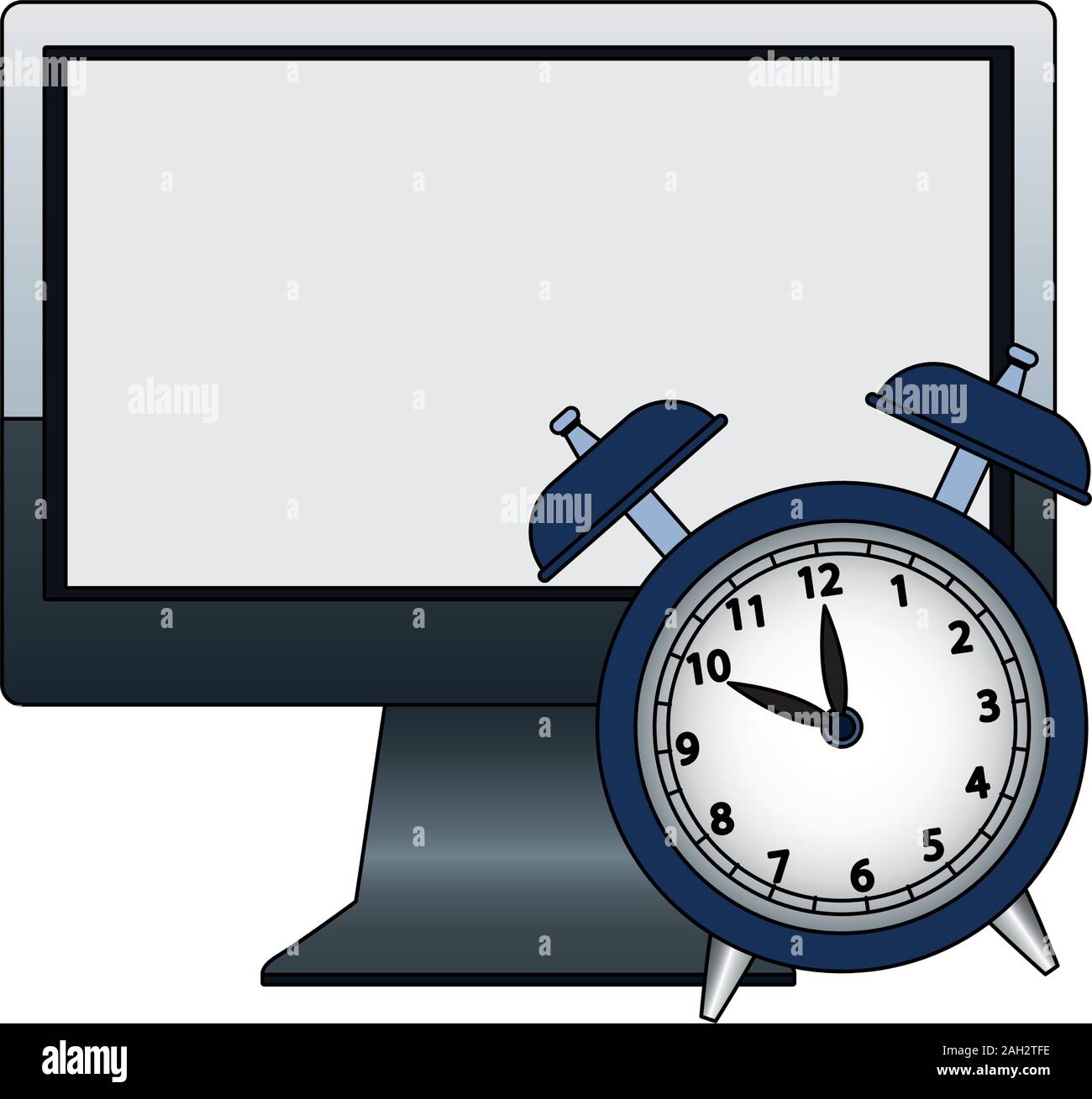 Blank alarm clock Stock Vector Images - Alamy