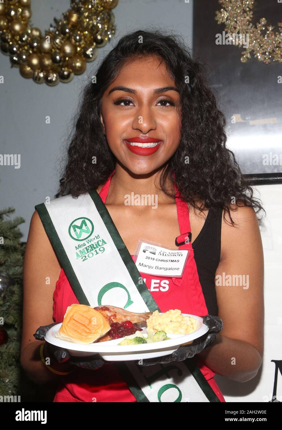 Los Angeles, Ca. 23rd Dec, 2019. Manju Bangalore, at Christmas ...