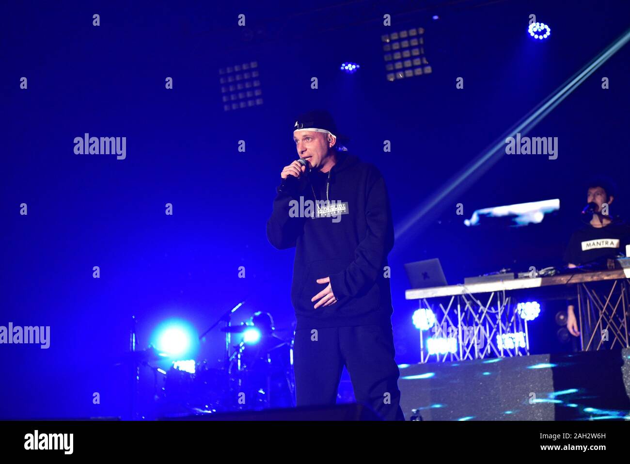 Napoli, Italy. 23rd Dec, 2019. The Italian rapper Clementino, real name ...