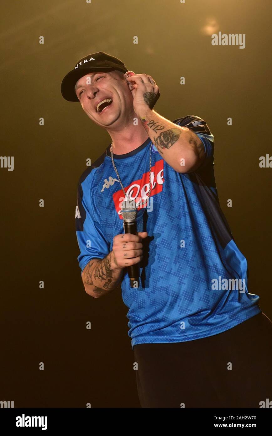 Napoli, Italy. 23rd Dec, 2019. The Italian rapper Clementino, real name ...