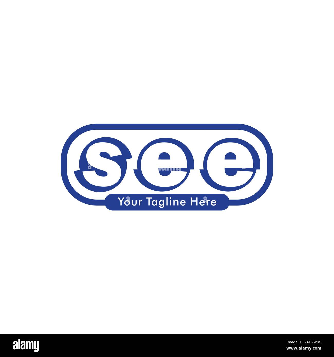 See Company Logo Concept, Blue Rounded Design Template, Vision, Watch ...