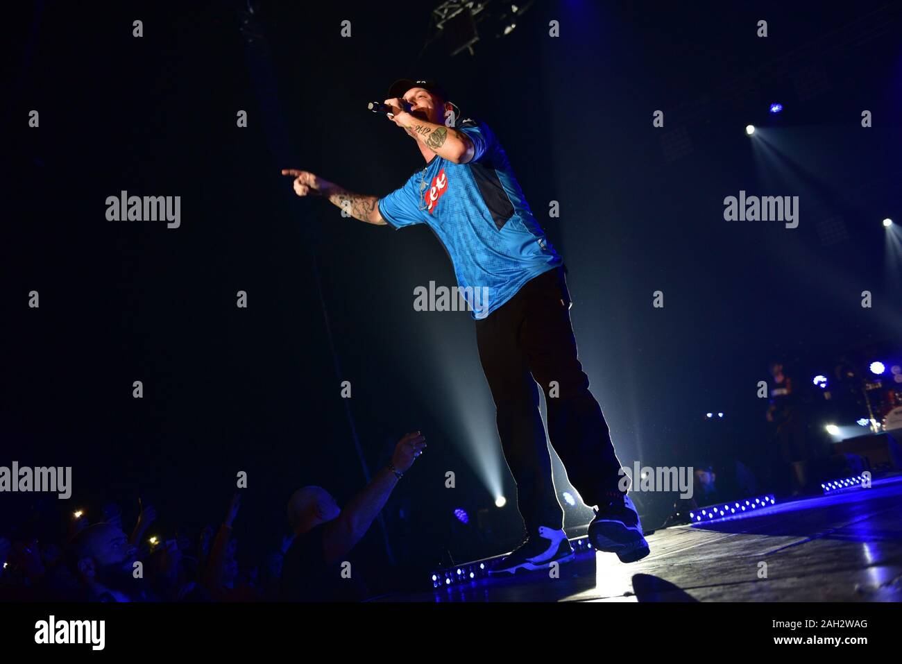 Napoli, Italy. 23rd Dec, 2019. The Italian rapper Clementino, real name ...