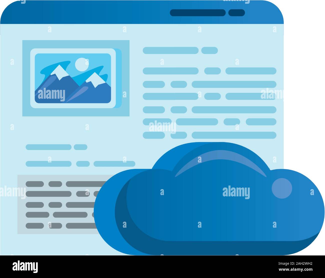cloud computing server with webpage template Stock Vector Image & Art ...