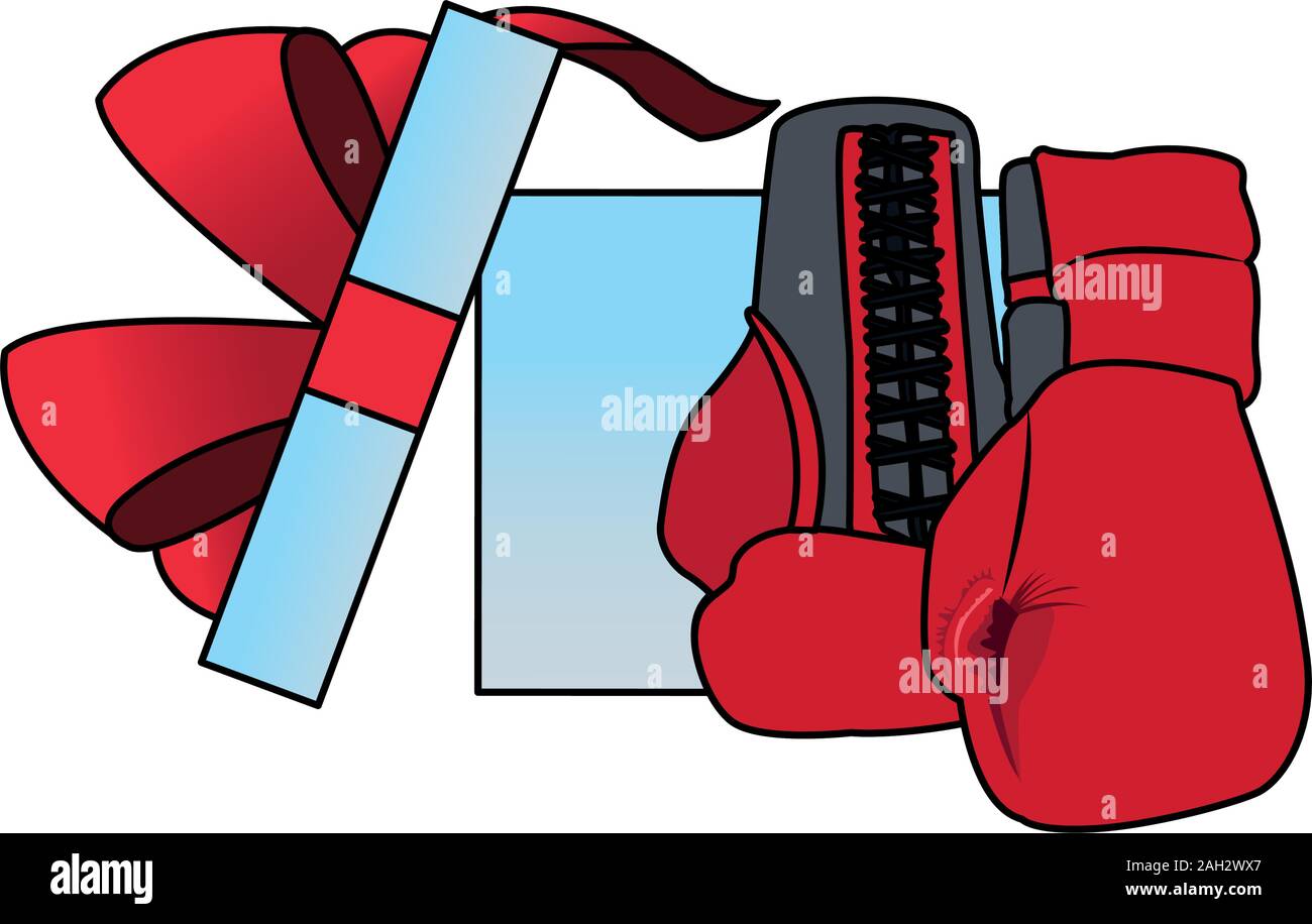 boxing gloves and gift box Stock Vector Image & Art - Alamy
